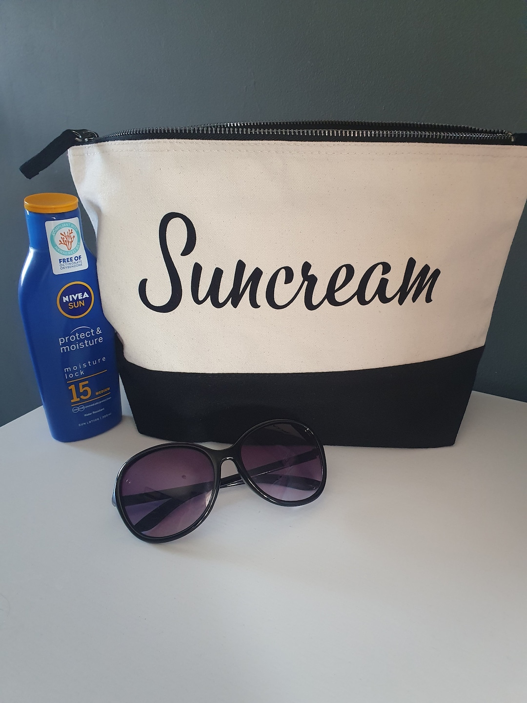 Suncream Bag Large Holiday Bag Suncream Pouch Pool Bag Beach Toiletry ...