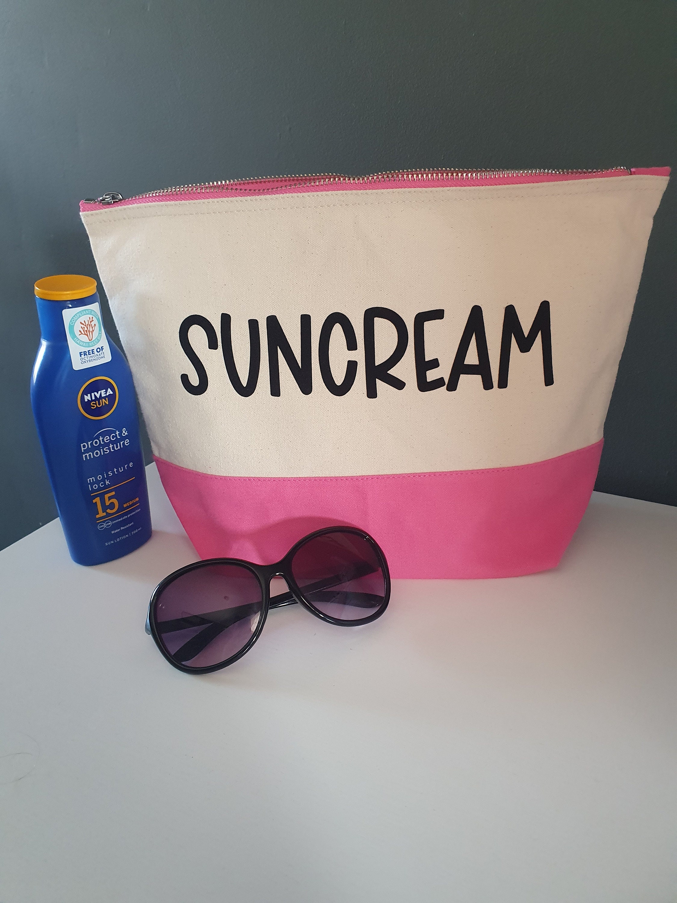 Suncream Bag Large Holiday Bag Suncream Pouch Pool Bag Beach Toiletry ...
