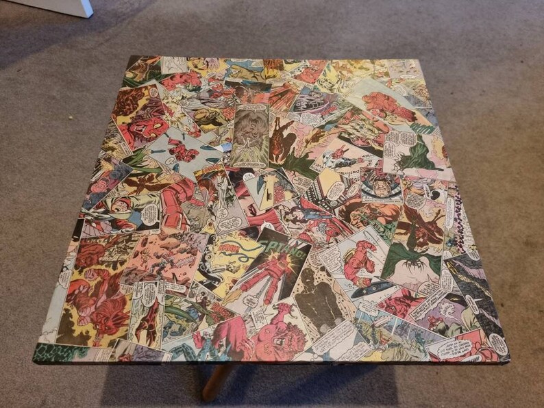 Decoupage Comic 3D Print Coffee Table / End Table - Etsy