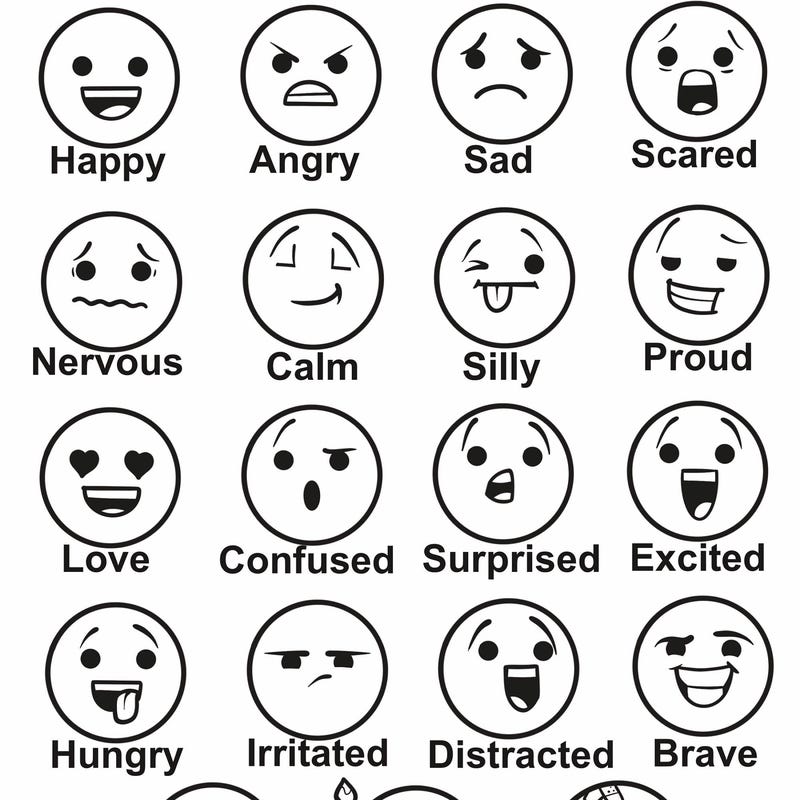 Feelings Chart - Etsy