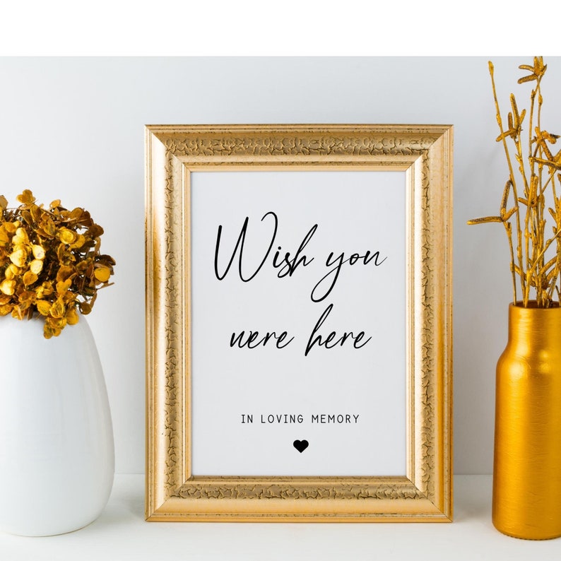 Wish You Were Here Sign, in Loving Memory Sign Template, Modern ...