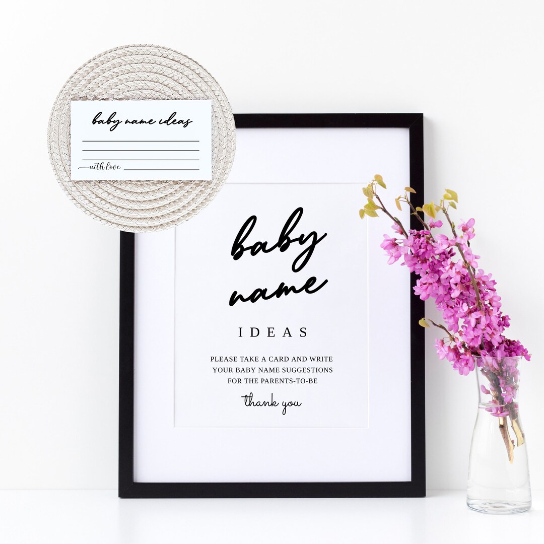 Baby Name Ideas, Baby Name Suggestions, Printable Minimalist Baby ...