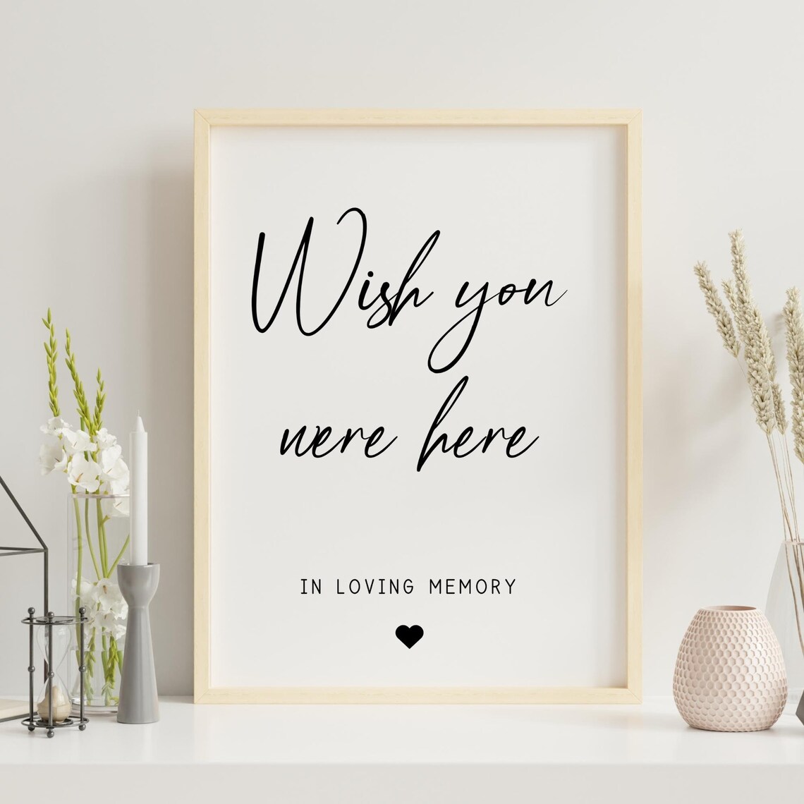 Wish You Were Here Sign, in Loving Memory Sign Template, Modern ...