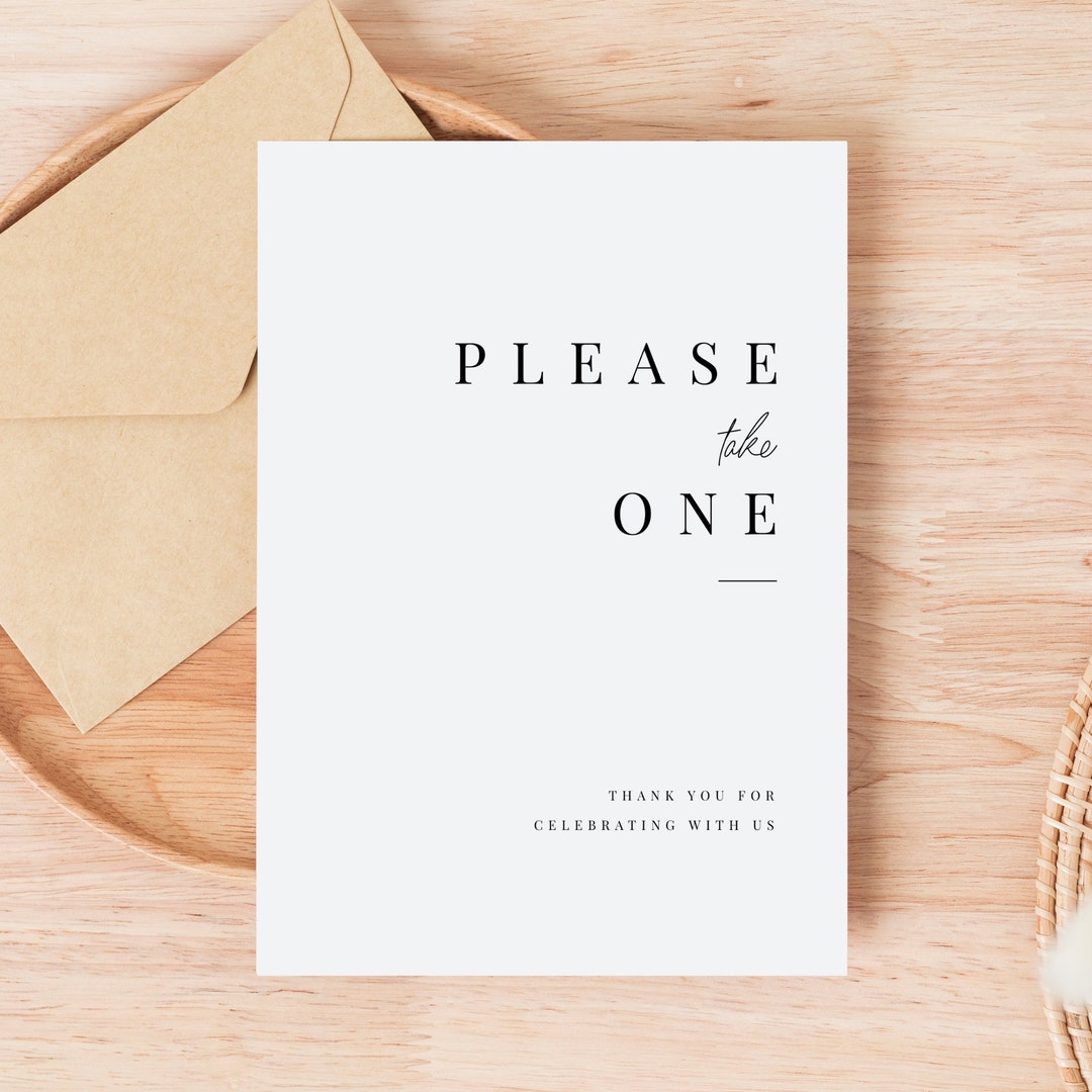 Printable Favors Sign Template Download , Minimalist Simple Printable ...