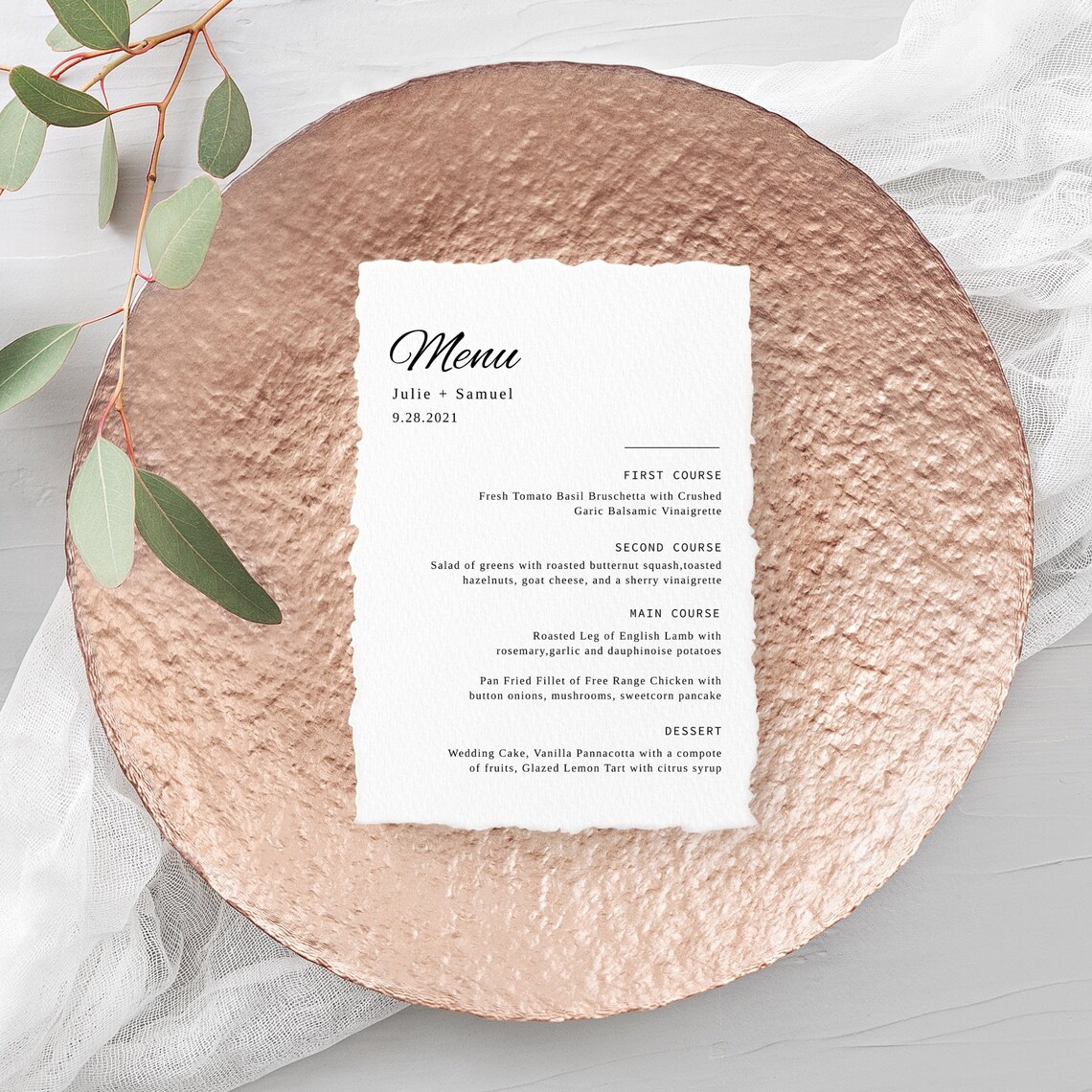 Wedding Menu Template Wedding Table Menu Printable Templett - Etsy