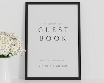 Guest Book Sign Template - Etsy