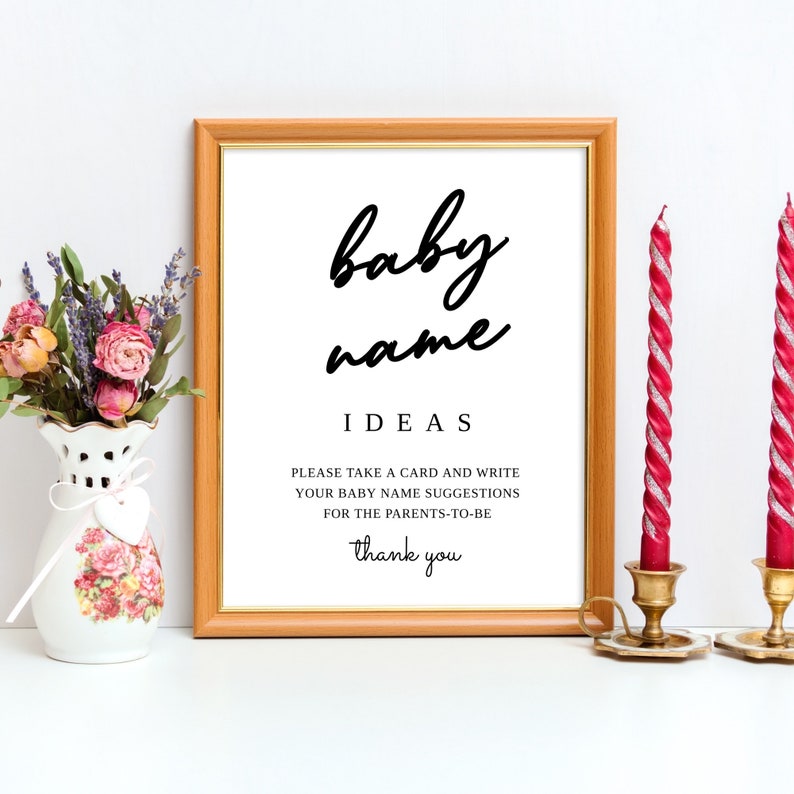 Baby Name Ideas, Baby Name Suggestions, Printable Minimalist Baby ...