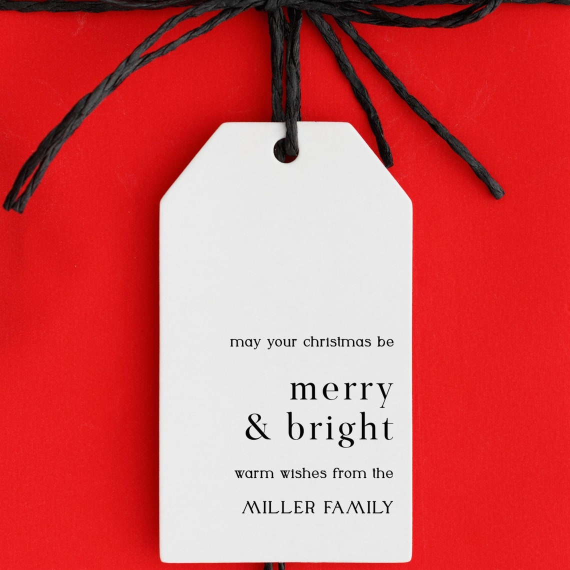 Christmas Tag Template, Personalized Christmas Favor Tag Printable ...