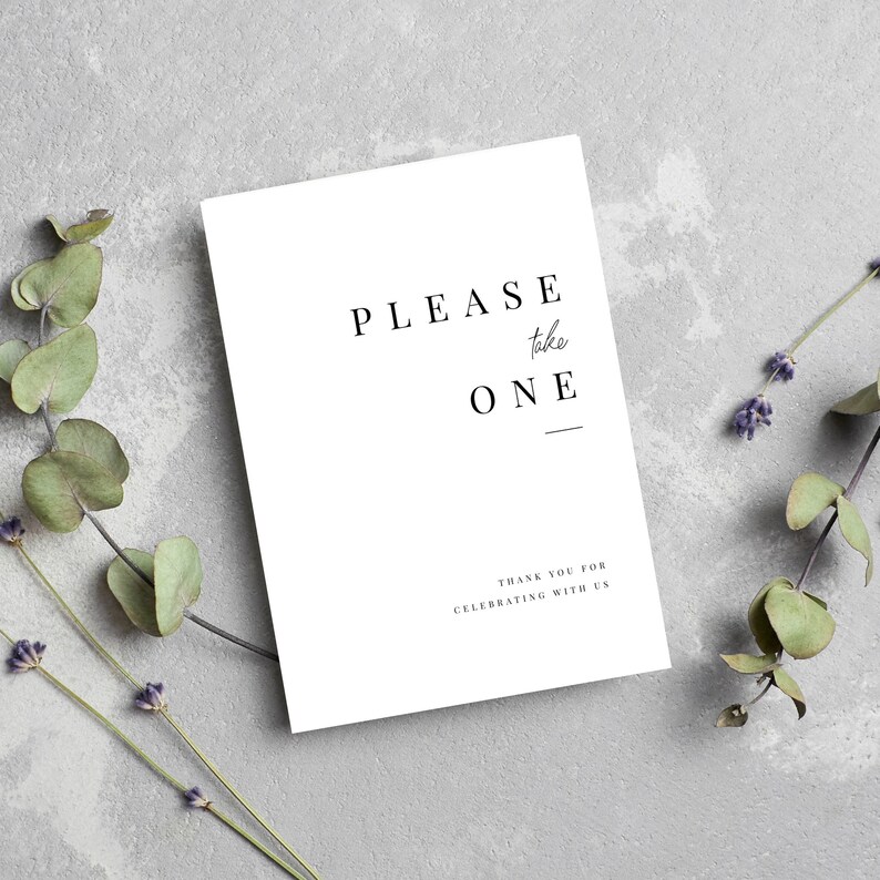 Printable Favors Sign Template Download Minimalist Simple - Etsy