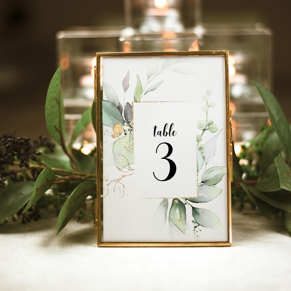 Printable Table Numbers Edit With TEMPLETT 5x7 4x6 | Etsy