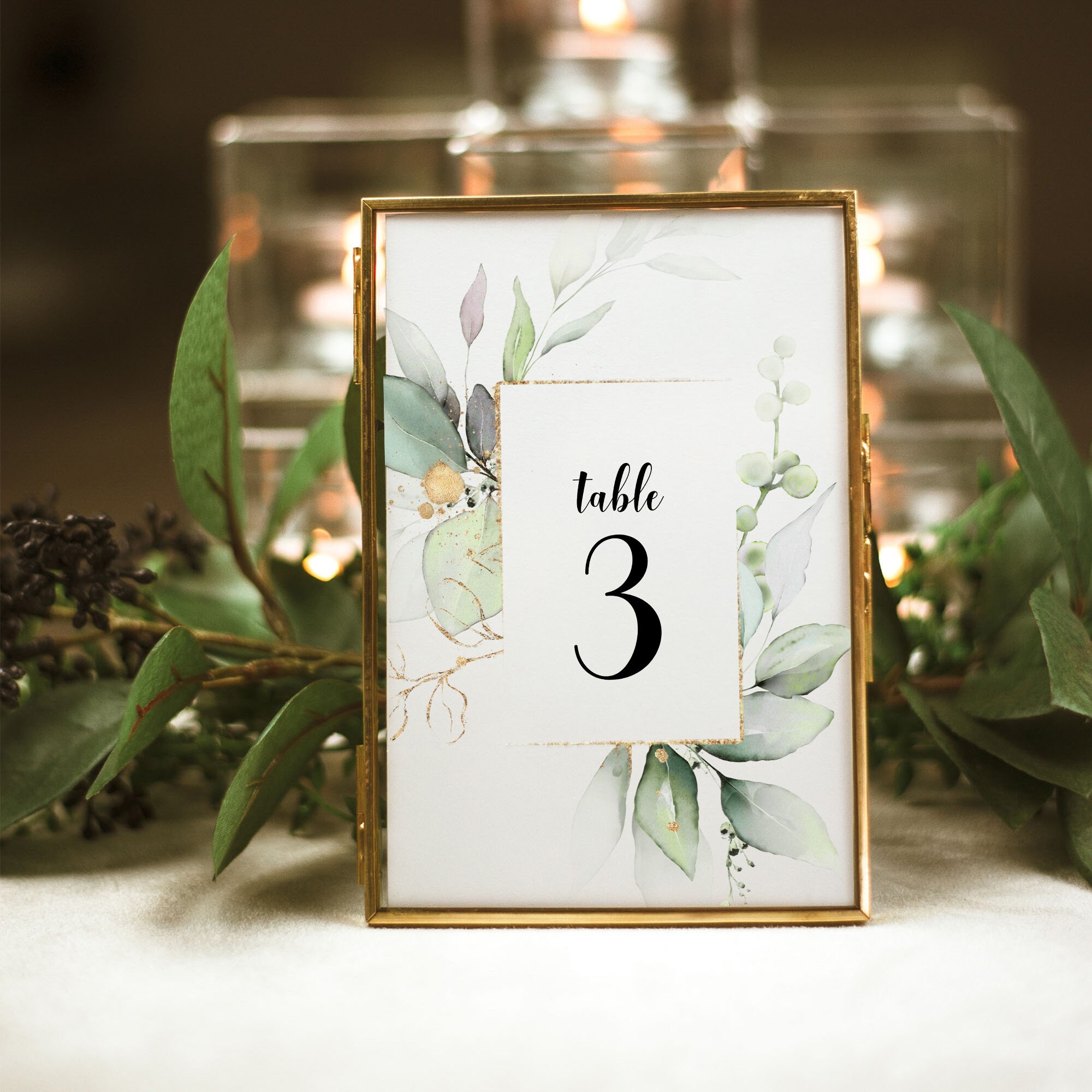 Printable Table Numbers, Edit With TEMPLETT, 5x7, 4x6, Tropical Table ...