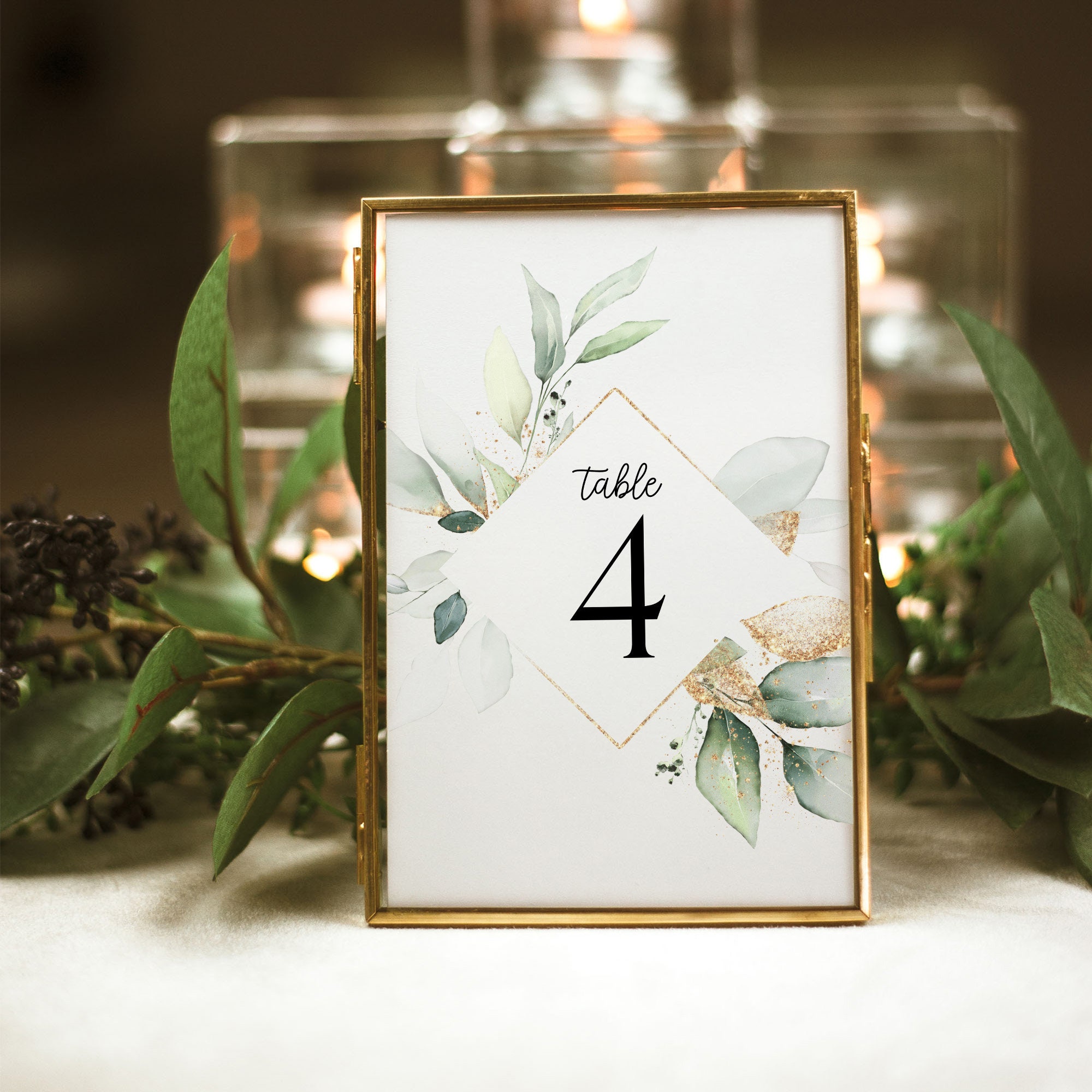 Printable Table Numbers, Tropical Table Numbers, Edit With TEMPLETT ...