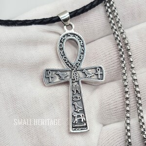 925 Sterling Silver Key of Life Ankh Necklace Ancient Egyptian ...