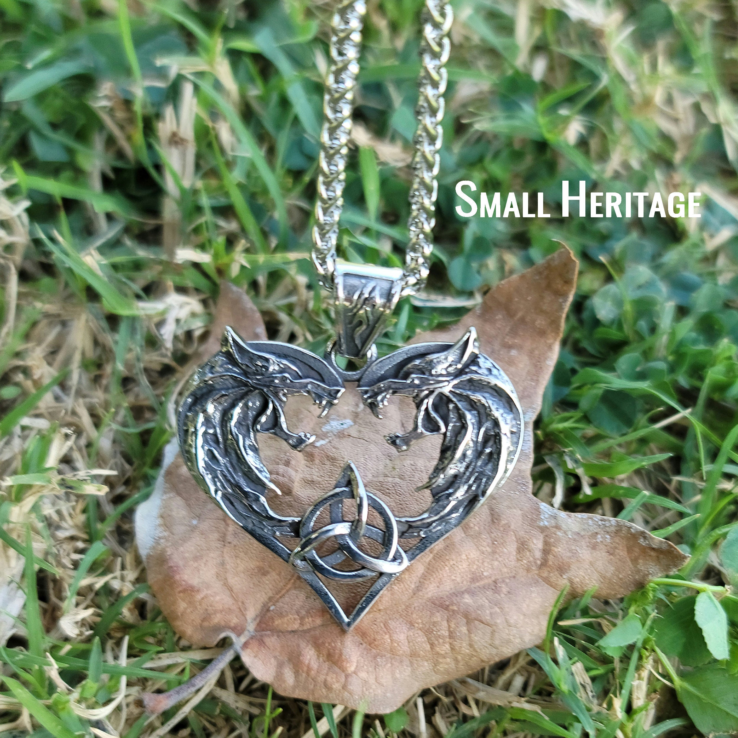 Viking Wolf Valknut Stainless Steel Necklace Geri and Freki - Etsy