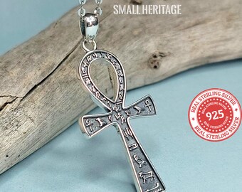 Key of Life Ankh Necklace Stainless Steel Pendant Chain Ancient ...