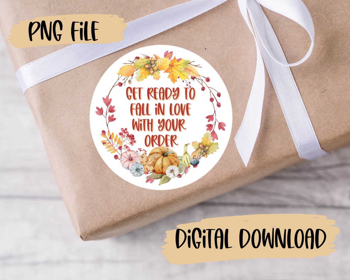 FALL Thank You PACKAGING STICKERS Bundle Png, Hello Fall, Thankful for ...