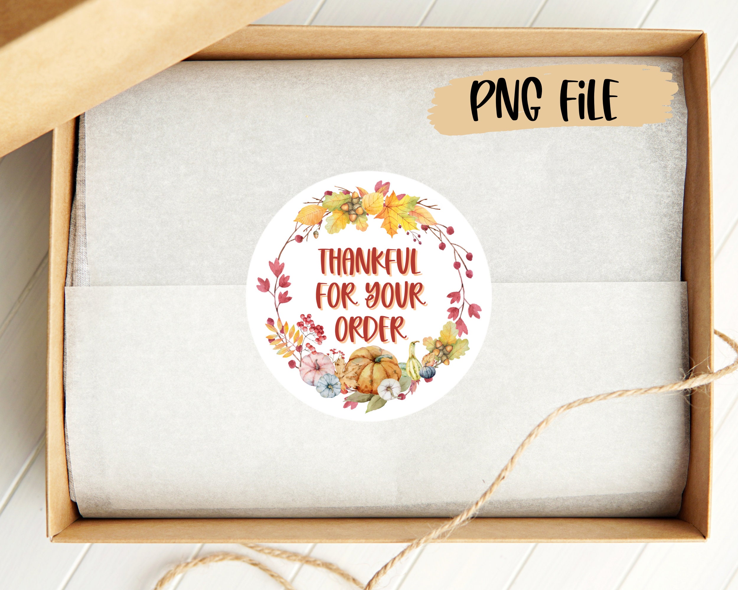 FALL Thank You PACKAGING STICKERS Bundle Png, Hello Fall, Thankful for ...