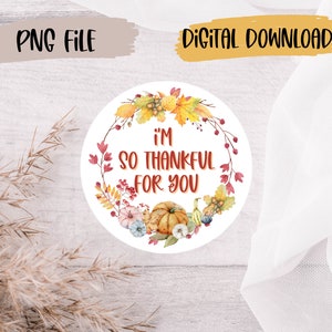 FALL Thank You PACKAGING STICKERS Bundle Png, Hello Fall, Thankful for ...