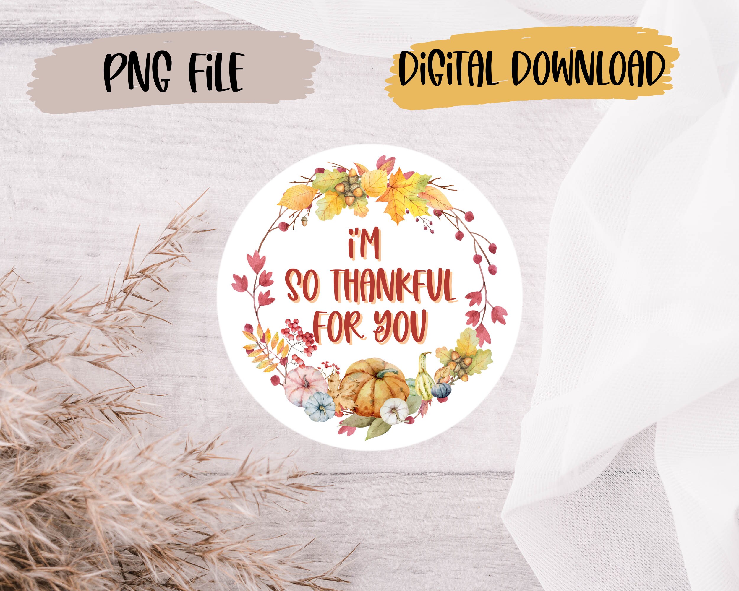 FALL Thank You PACKAGING STICKERS Bundle Png, Hello Fall, Thankful for ...