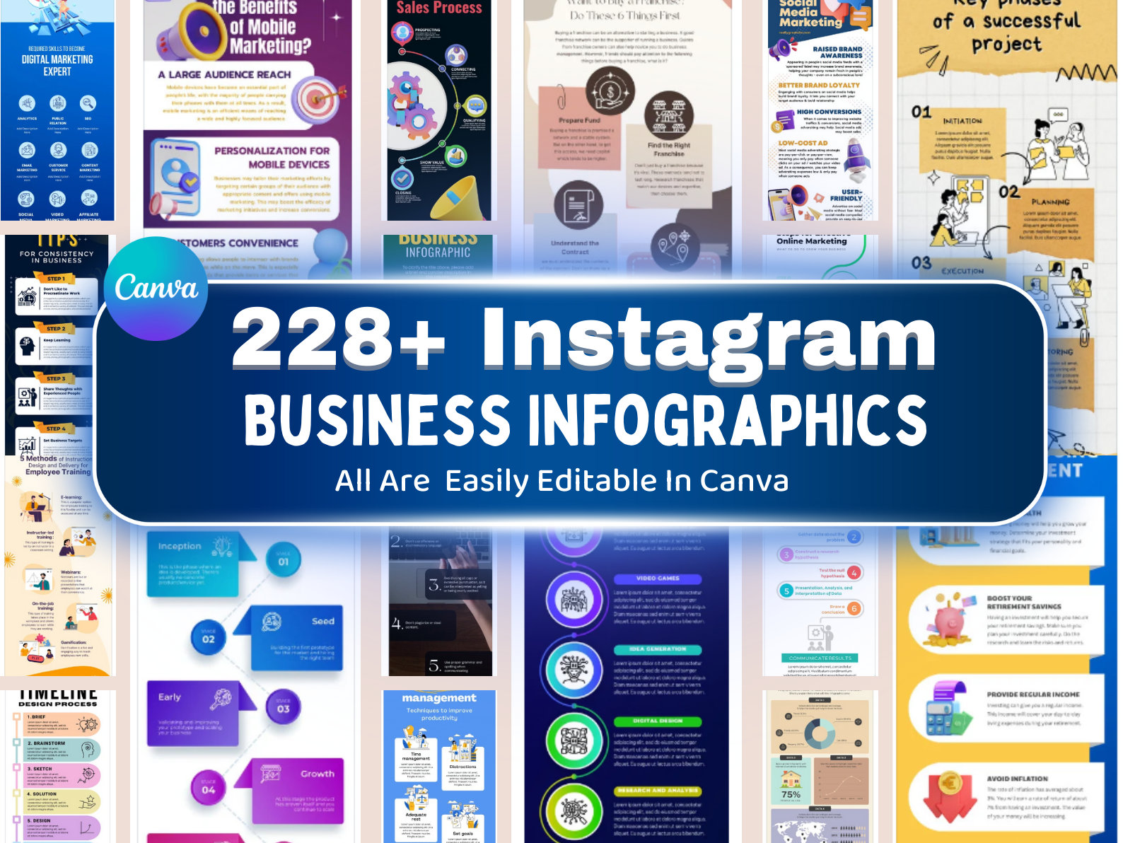 228+ Business Infographics for Instagram | Canva Fully Editable ...