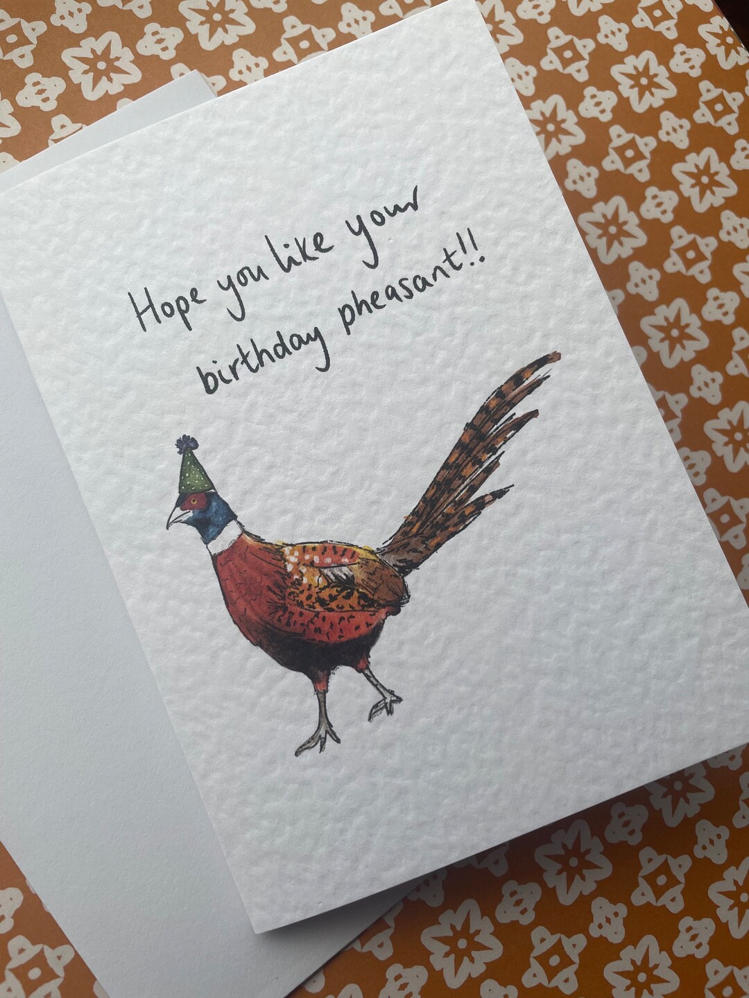 Funny Birthday Card A6 Envelope Included Bird Puns Birthday Pheasant ...