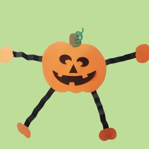 Pumpkin Man Paper Craft Kit With Magnet Halloween Craft Kit - Etsy