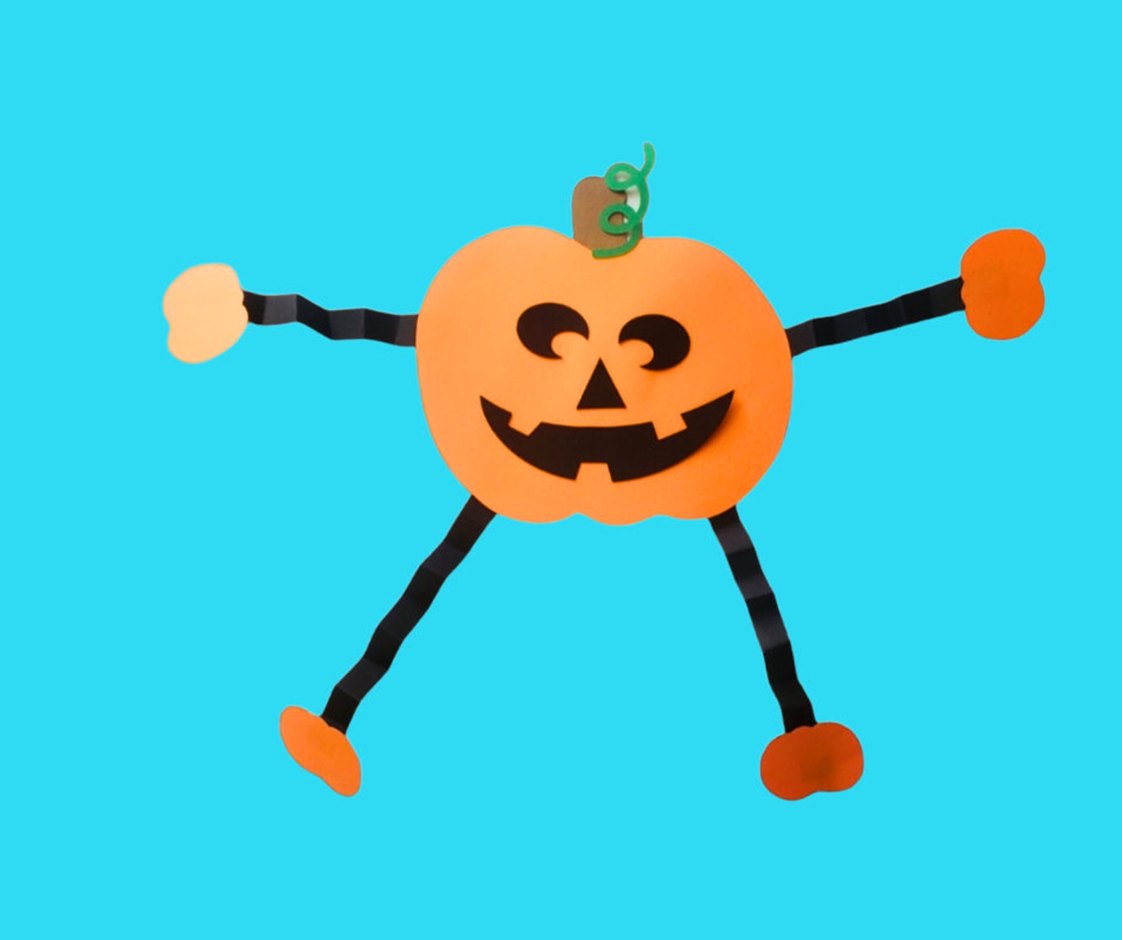 Pumpkin Man Paper Craft Kit With Magnet Halloween Craft Kit - Etsy