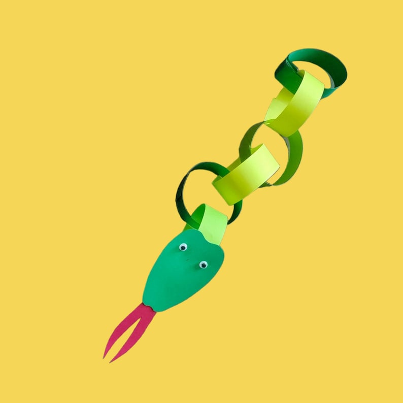 Paper Chain Snake Craft for Kids, - Etsy
