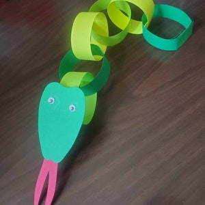 Paper Chain Snake Craft for Kids, - Etsy