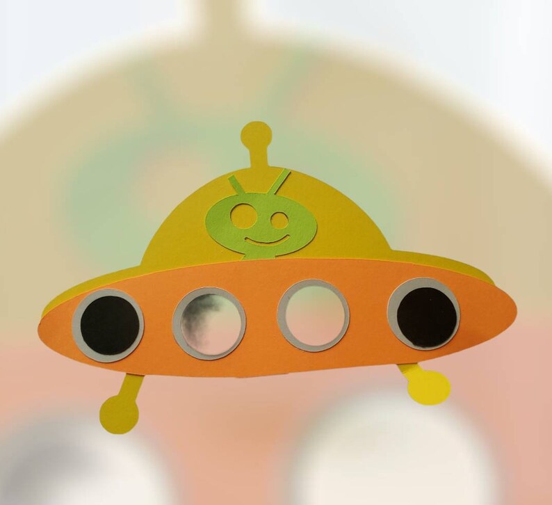 Alien Spaceship Paper Craft for Kids Outer Space Vehicle - Etsy