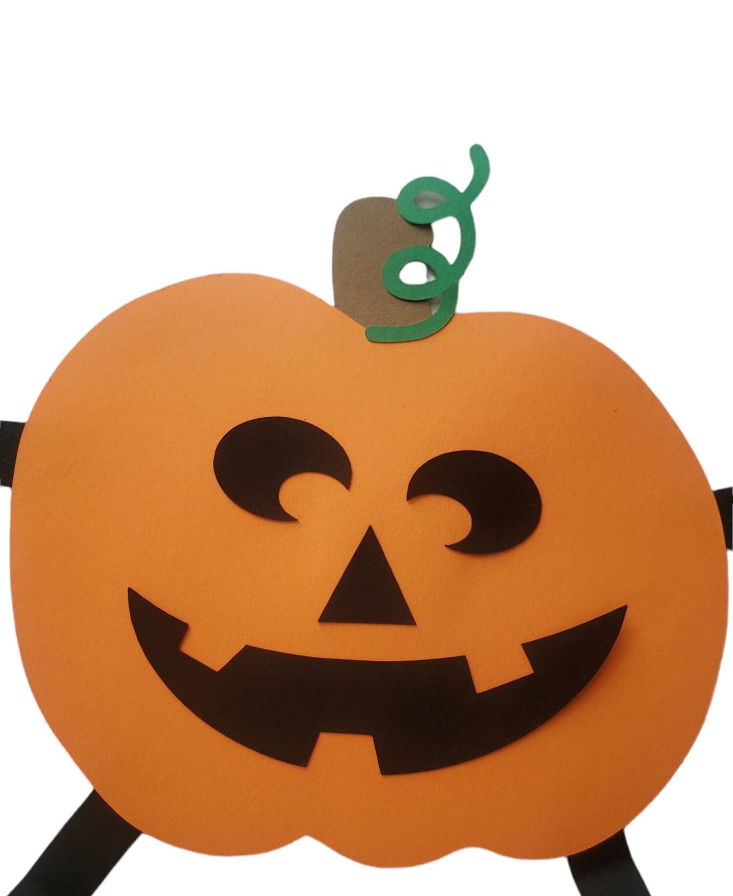 Pumpkin Man Paper Craft Kit With Magnet Halloween Craft Kit - Etsy