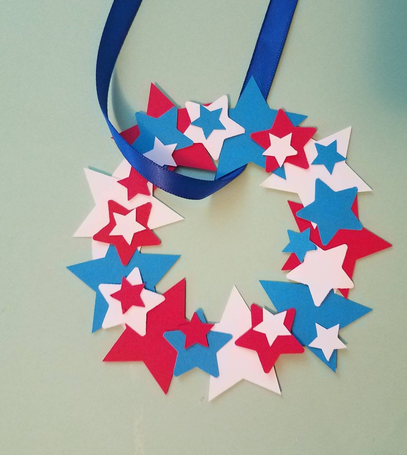 Mini Star Wreath Paper Craft Kit for Kids, 4th of July, Flag Day ...