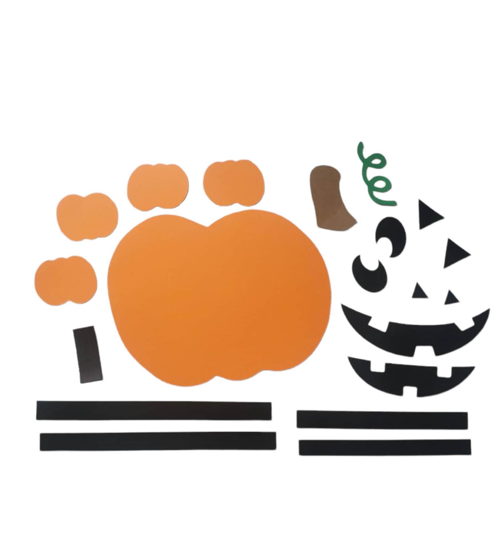 Pumpkin Man Paper Craft Kit With Magnet, Halloween Craft Kit, Paper ...