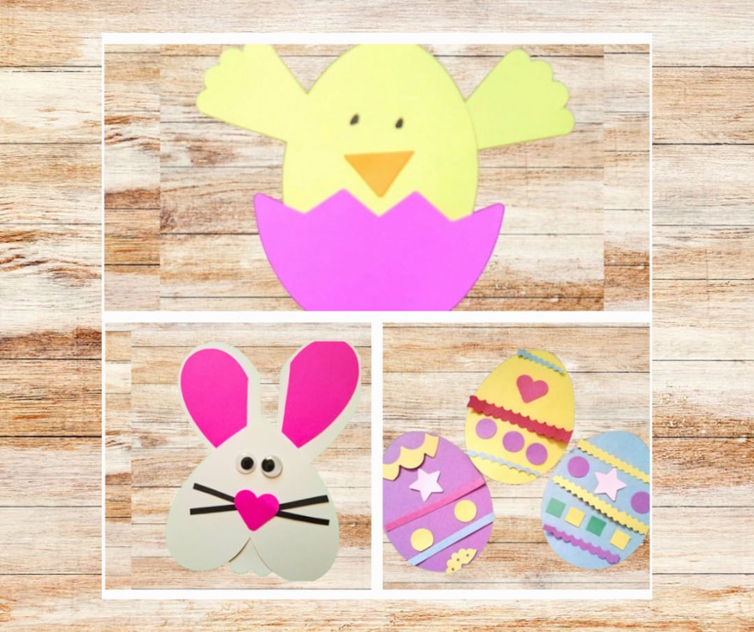 Easter Paper Crafts for Kids, Decorate Eggs, Easter Bunny Face ...