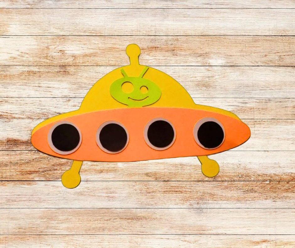 Alien Spaceship Paper Craft for Kids, Outer Space Vehicle, UFO ...