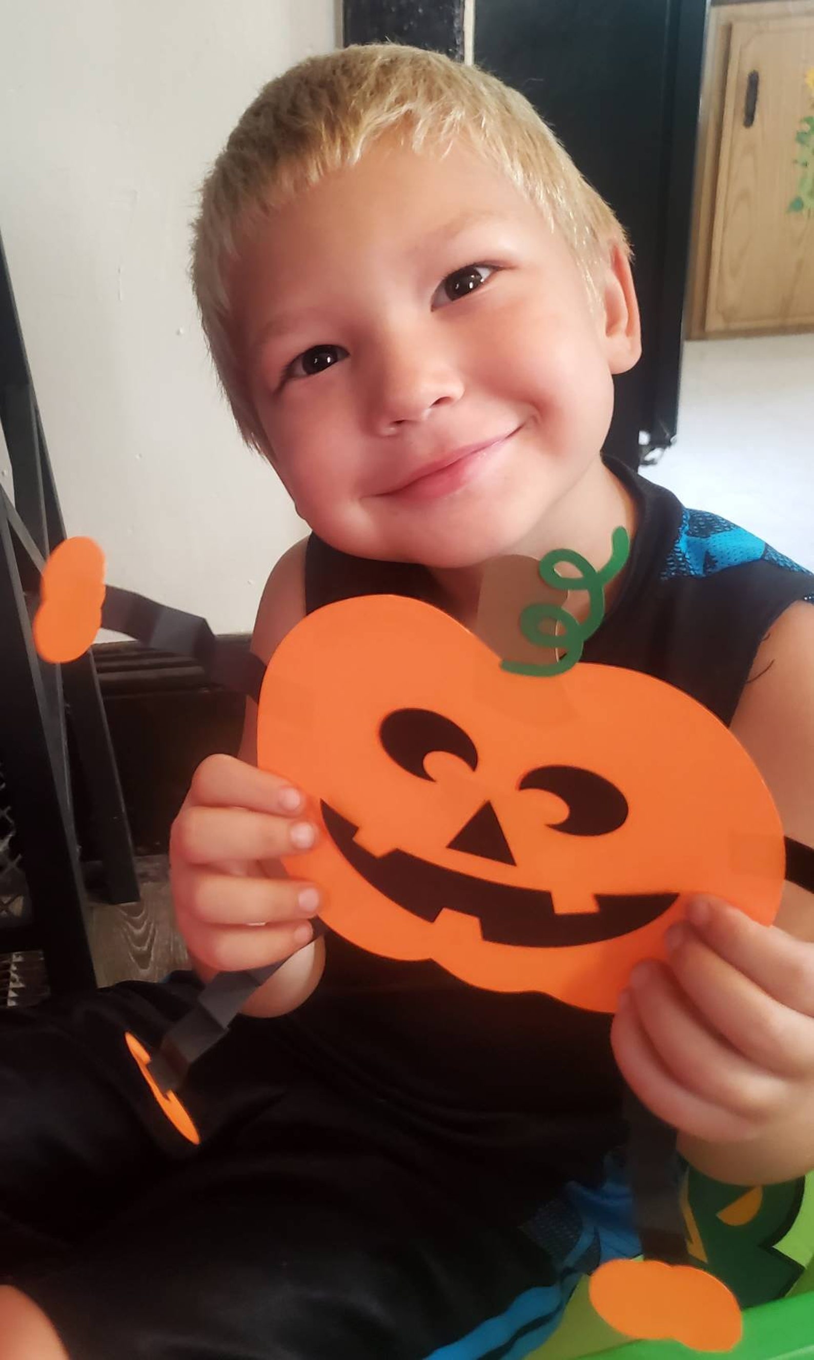 Pumpkin Man Paper Craft Kit With Magnet, Halloween Craft Kit, Paper ...