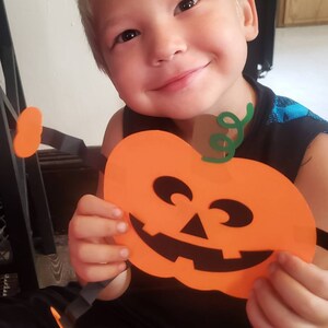 Pumpkin Man Paper Craft Kit With Magnet Halloween Craft Kit - Etsy