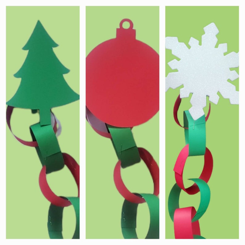 Christmas Countdown Paper Chain Kits Christmas Craft Paper - Etsy