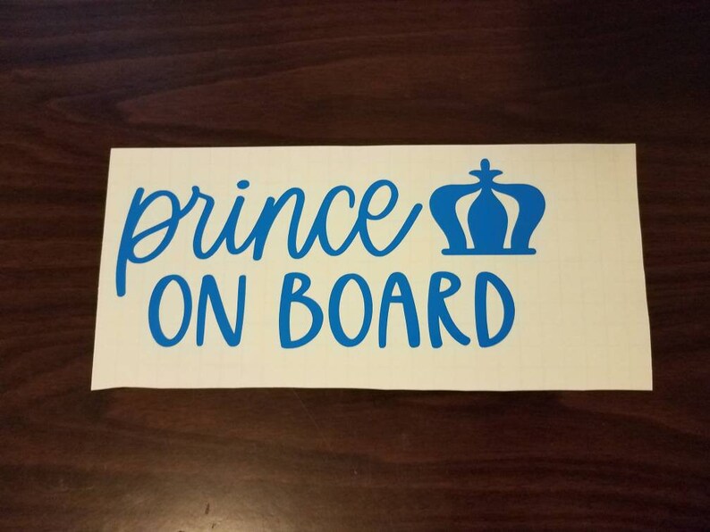 Prince and Princess on Board Car Decal Cute and Fun Car - Etsy