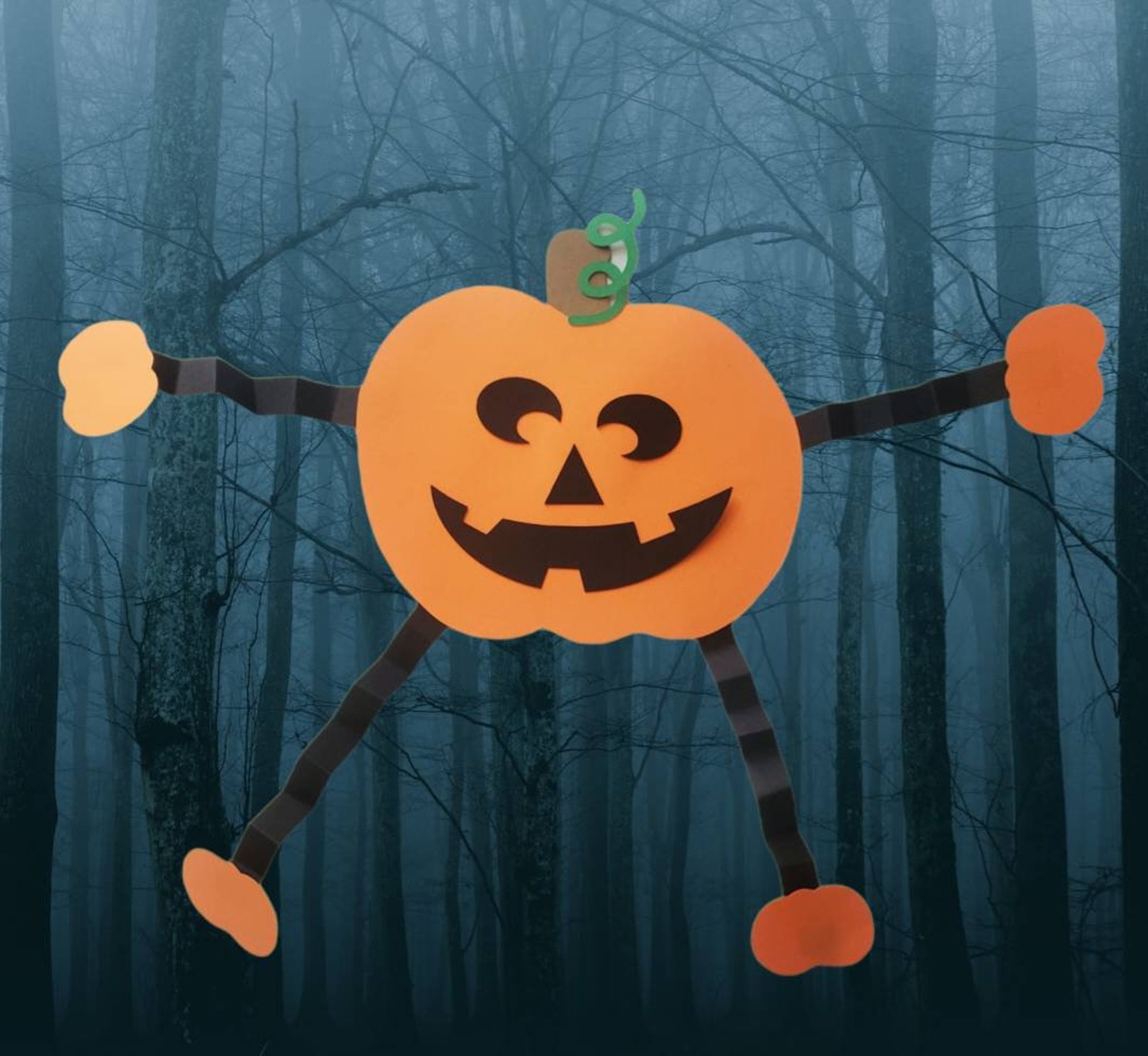 Pumpkin Man Paper Craft Kit With Magnet Halloween Craft Kit - Etsy