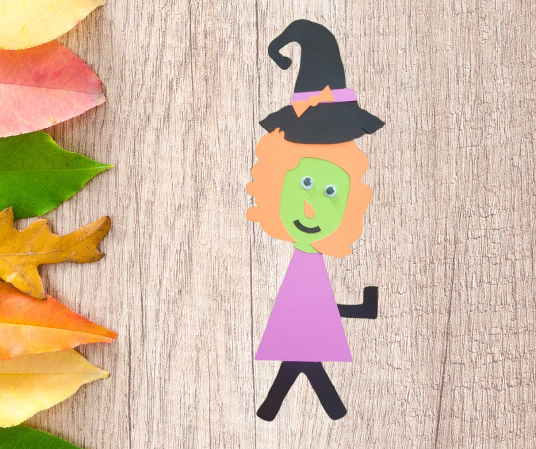 Witch Paper Craft Kit for Kids, Fall Craft, Halloween Paper Art, Paper ...