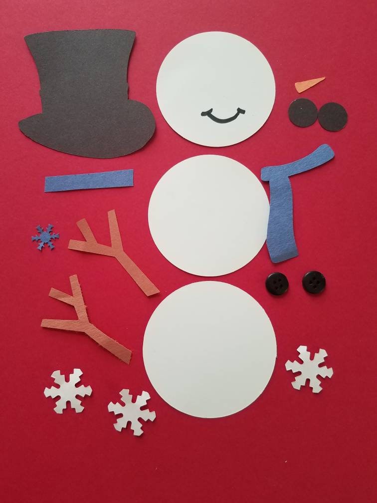 Winter Snowman Paper Craft Kit for Kids Classroom Craft - Etsy