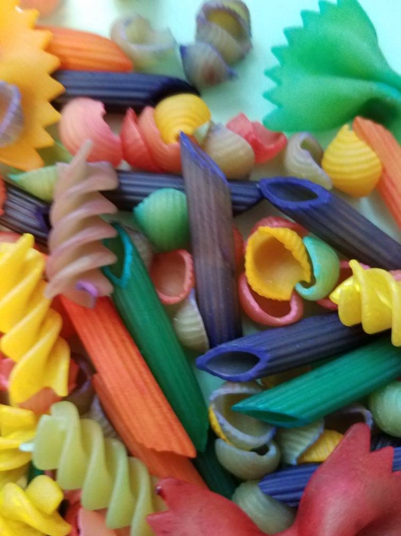 Dyed Pasta for Sensory Play Macaroni Art Rainbow Pasta. - Etsy