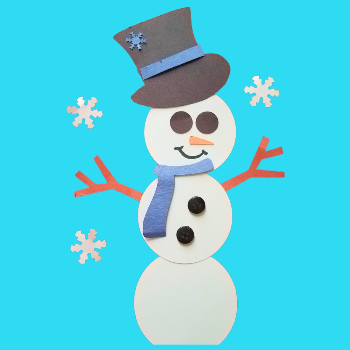 Winter Snowman Paper Craft Kit for Kids Classroom Craft - Etsy