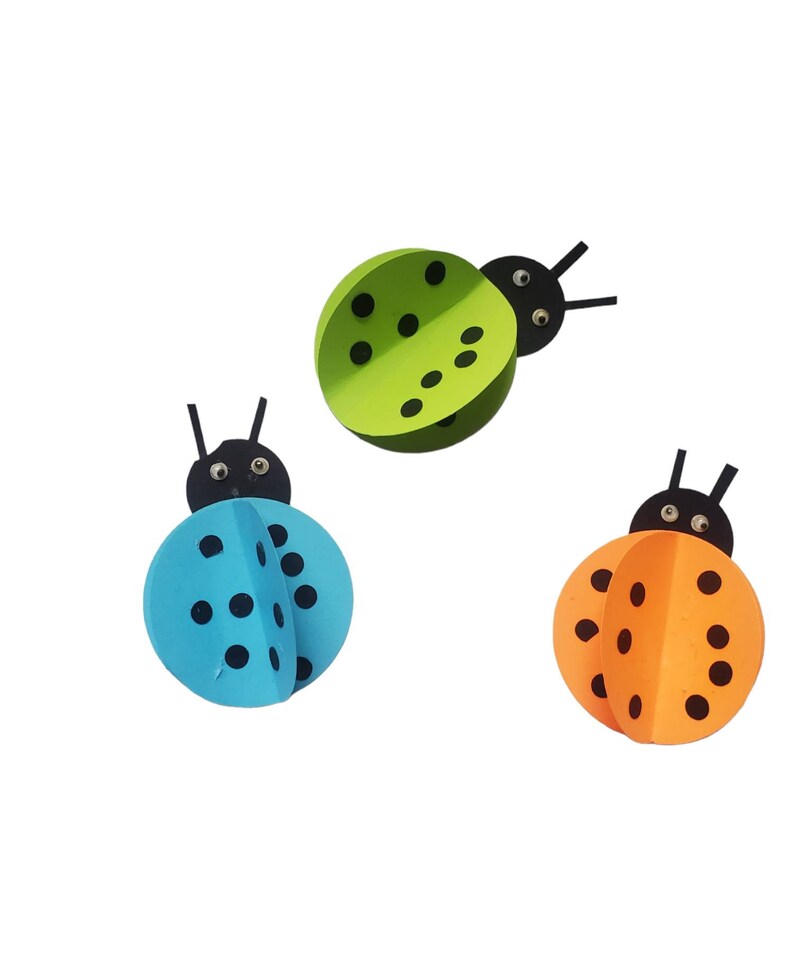 Springtime Fun With Ladybug Craft Kit for Kids Set of 3,paper Craft Art ...