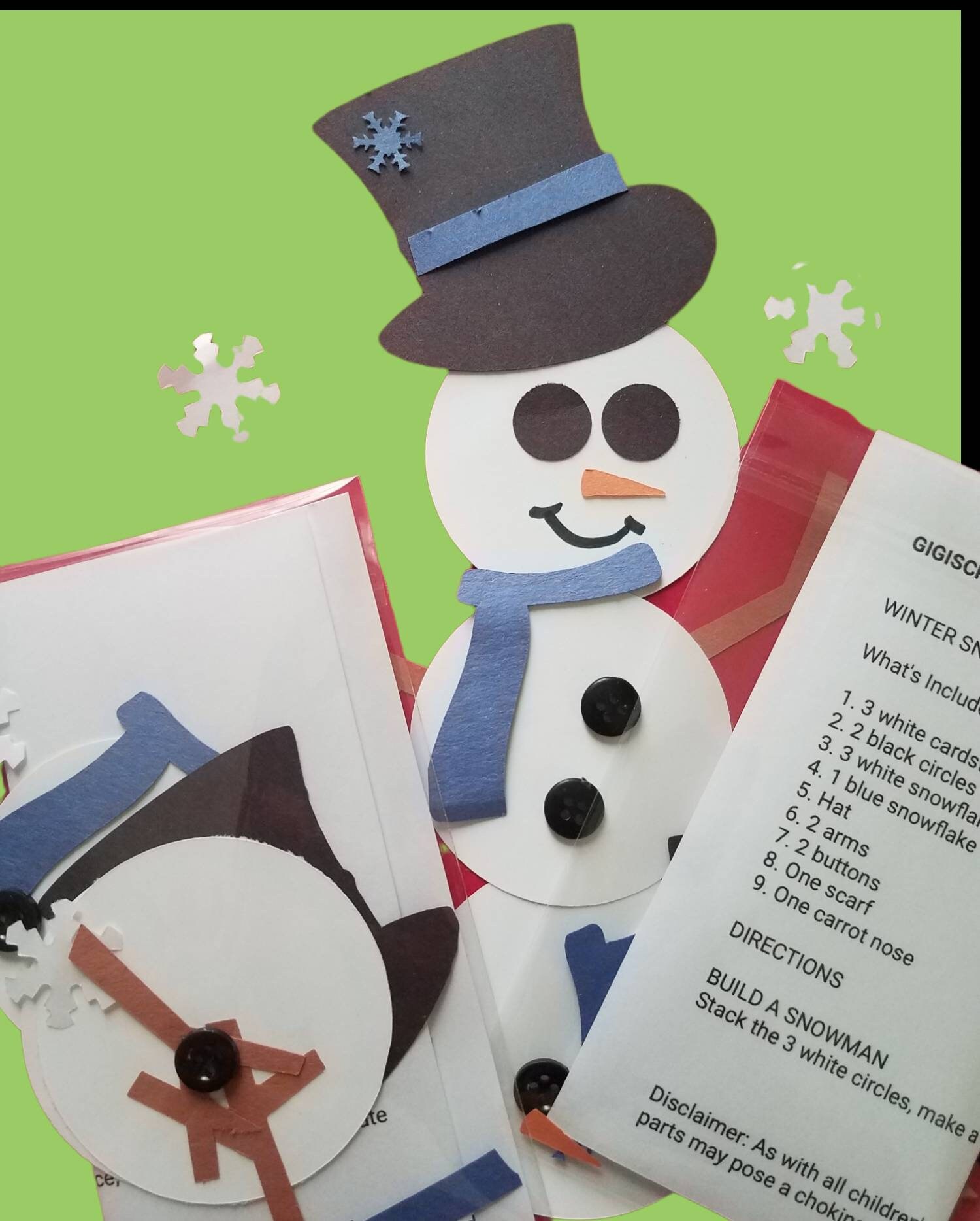 Winter Snowman Paper Craft Kit for Kids Classroom Craft - Etsy