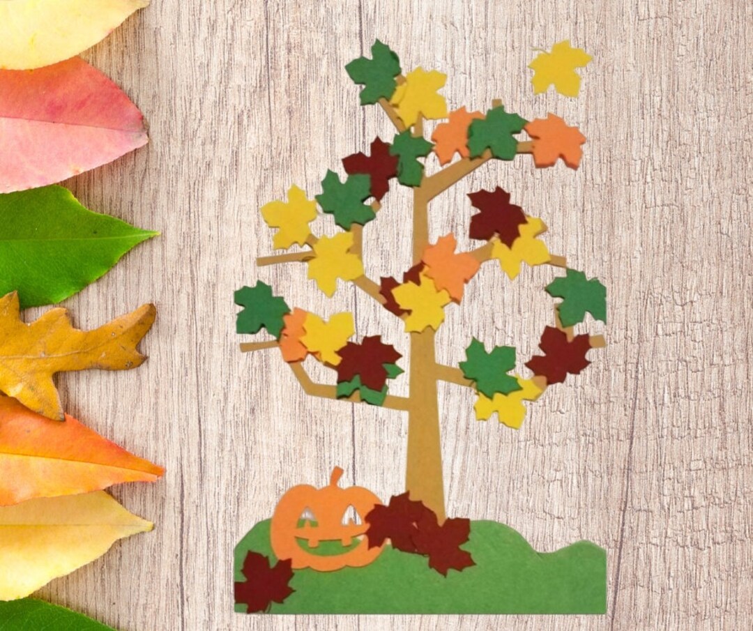 DIY Fall Tree Craft for Kids, Nature, Arbor Day, Fall Craft, Paper ...