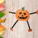 Pumpkin Man Paper Craft Kit With Magnet, Halloween Craft Kit, Paper ...