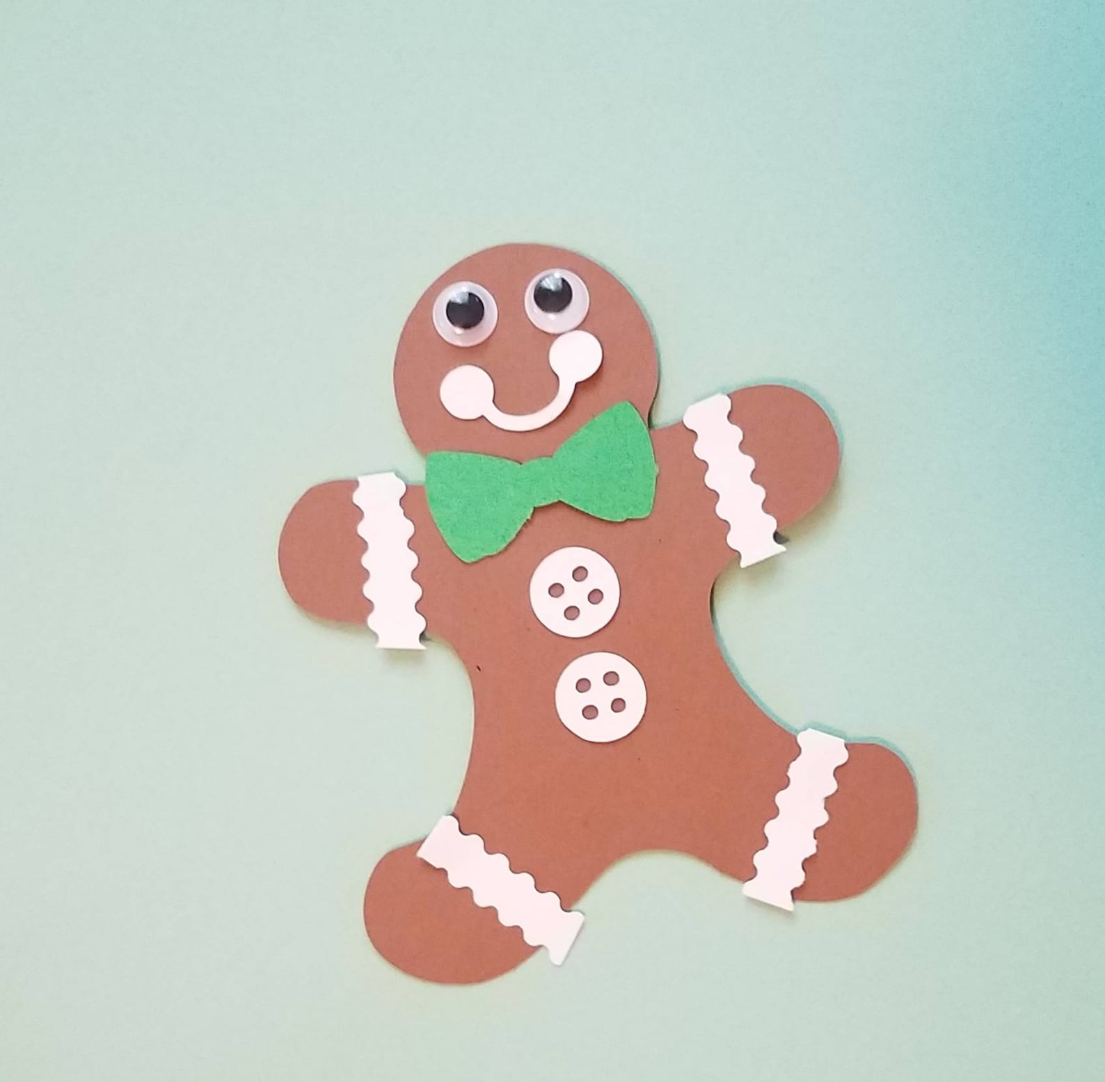 DIY Gingerbread Man Paper Craft With Magnet, Paper Craft Kits for Kids ...