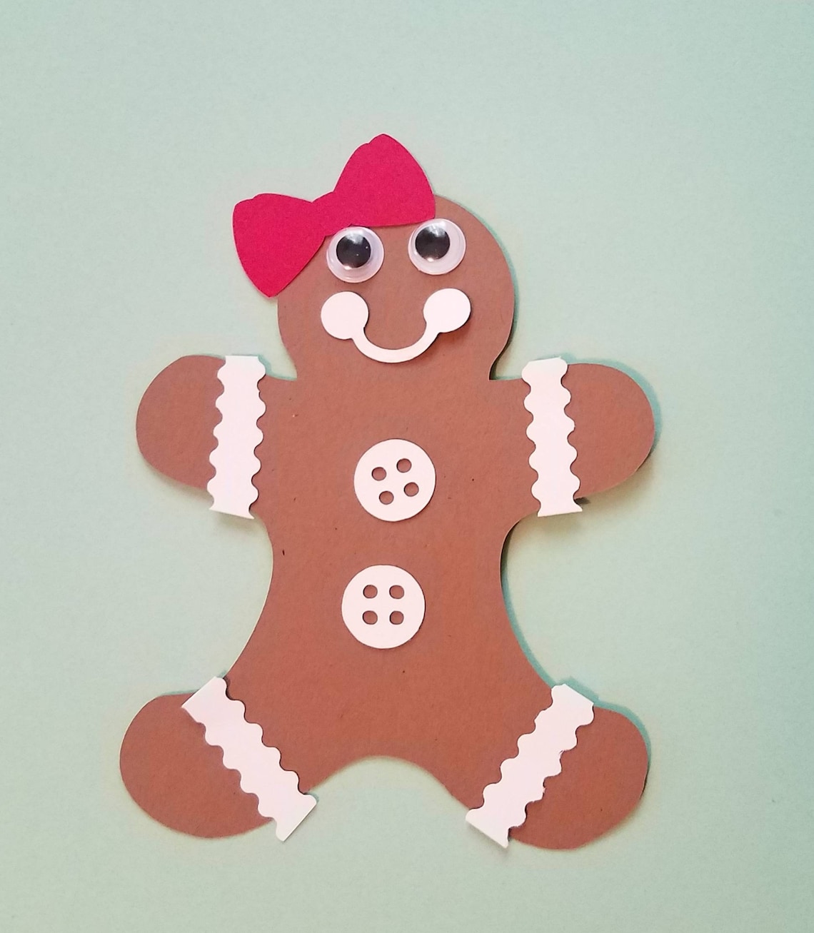 DIY Gingerbread Man Paper Craft With Magnet, Paper Craft Kits for Kids ...